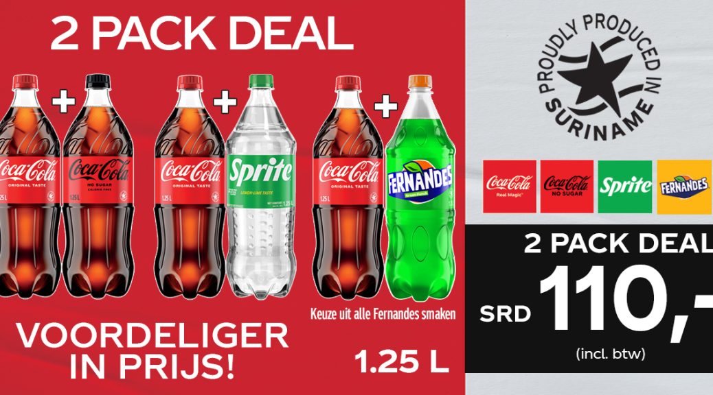 2 pack deals= Voordeel in prijs - Fernandes Bottling Company N.V.